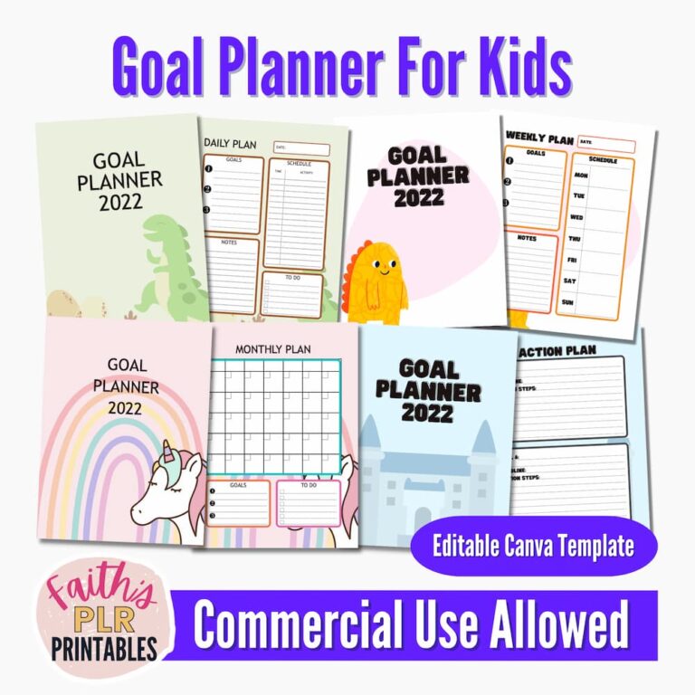 Goal Planner Canva Templates - Faith's Biz Academy
